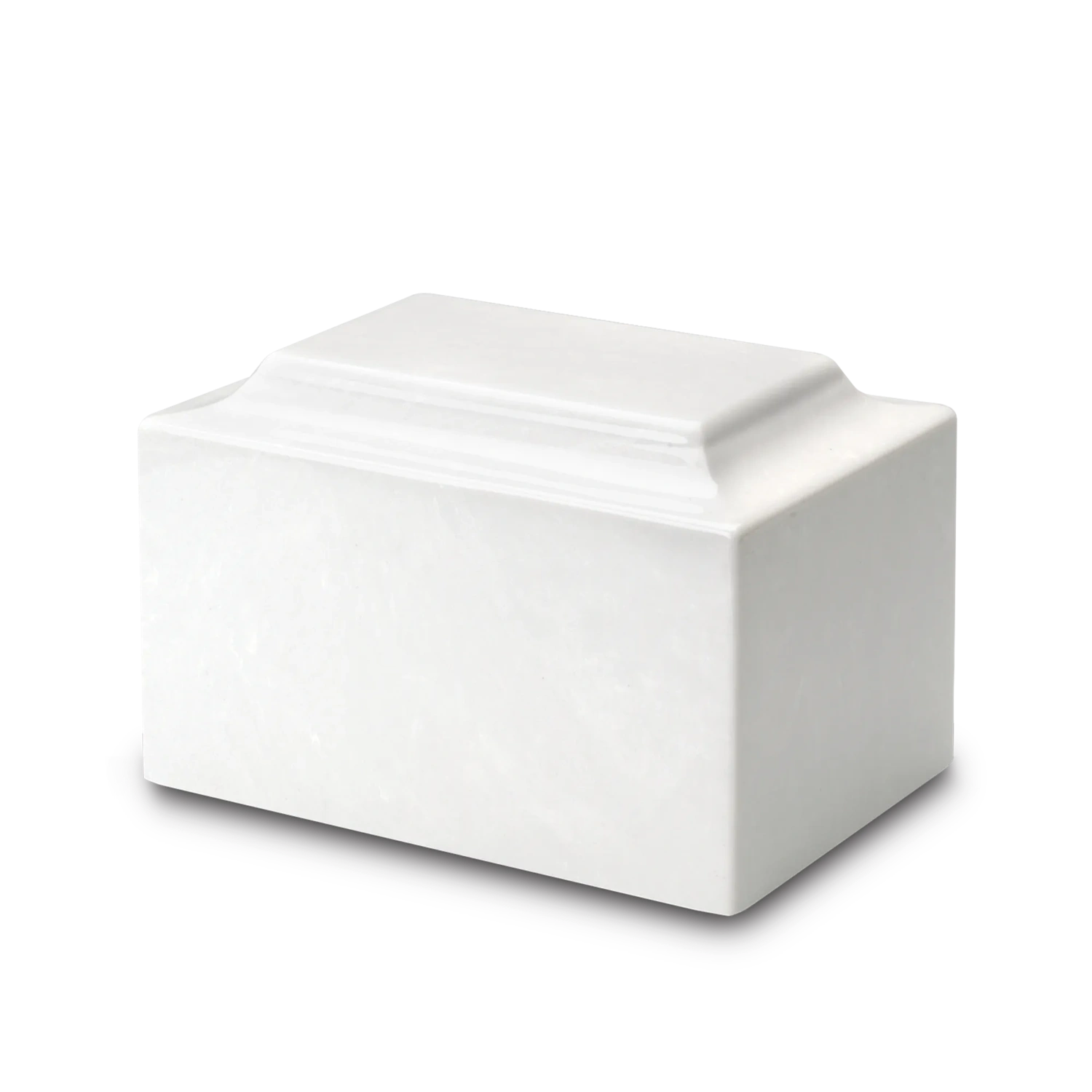 Alpine White Synthetic Marble Urn – Remembrance Store™ by Batesville